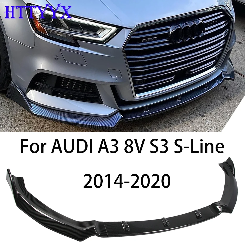 Car-Front-Bumper-Splitter-Lip-Diffuser-Body-Kit-Spoiler-Guard-For-AUDI ...