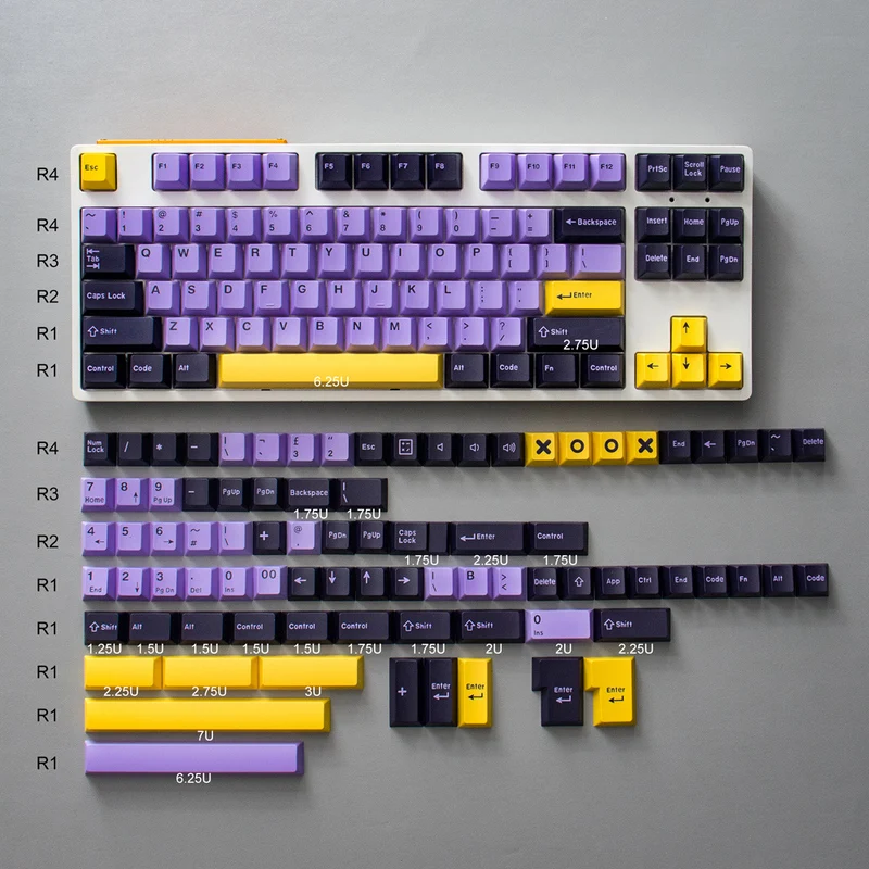 171key-GMK-Taro-Keycaps-ABS-DOUBLE-SHOT-Keycap-Cherry-Profile-Key-Caps ...