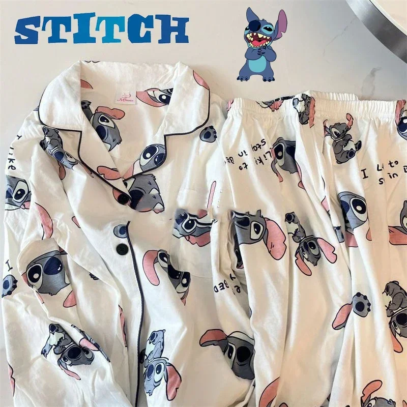 Disney-Stitch-Women-s-Pajamas-Autumn-Winter-S-2XL-Clothes-Ladies-Home ...