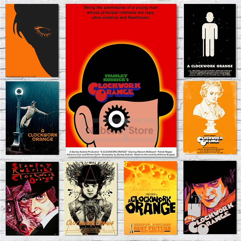Classic-Horror-Crime-Violence-Banned-Movies-ClockWork-Orange-Poster-and ...