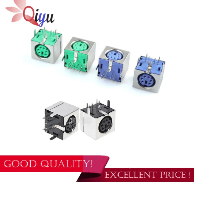 5pcs-PS2-socket-6P-purple-green-black-6-pin-keyboard-and-mouse-socket ...