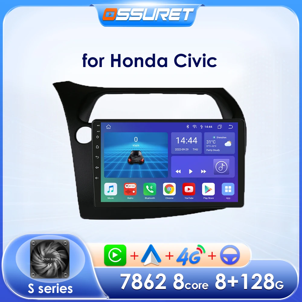 CarPlay-Android-Car-Radio-for-Honda-Civic-Hatchback-2005-2006-2007-2011-Multimedia-Player-Auto ...