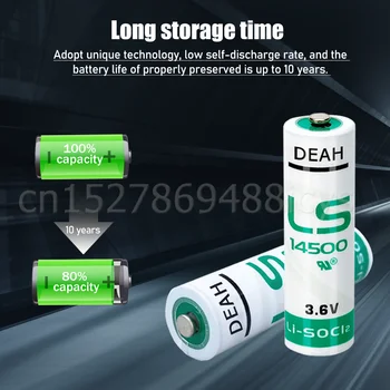 PLC CNC 기계용 1 차 리튬 배터리, 가스 계량기 물 계량기 시계, 건식 배터리, LS14500 LS 14500 ...