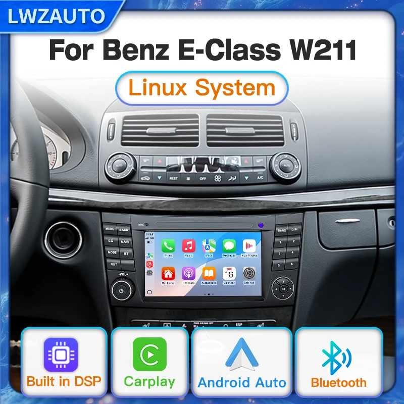 2025 Linux Car Stereo Wireless CarPlay Android Auto FM DSP Bluetooth ...