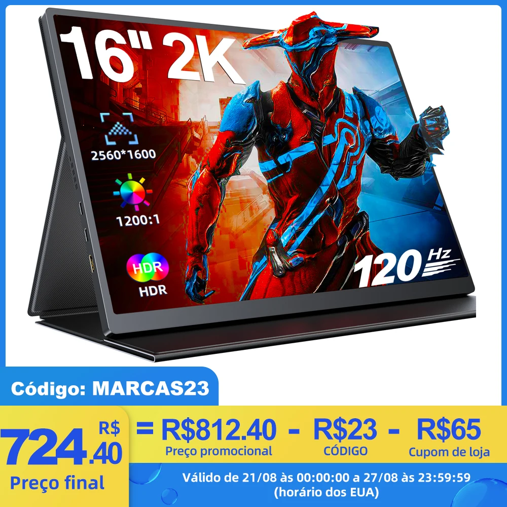 UPERFECT-Monitor-Port-til-de-Jogos-16-2K-2560x1600-16-10-100-sRGB-500Cd ...