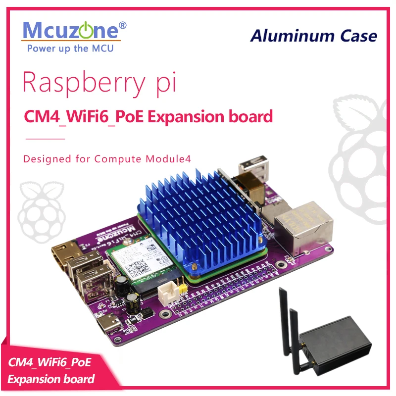 Cm4_wifi6_poe Expansion Board Pcie M.2 Intel Ax200 Ax210 Bluetooth Hdmi ...