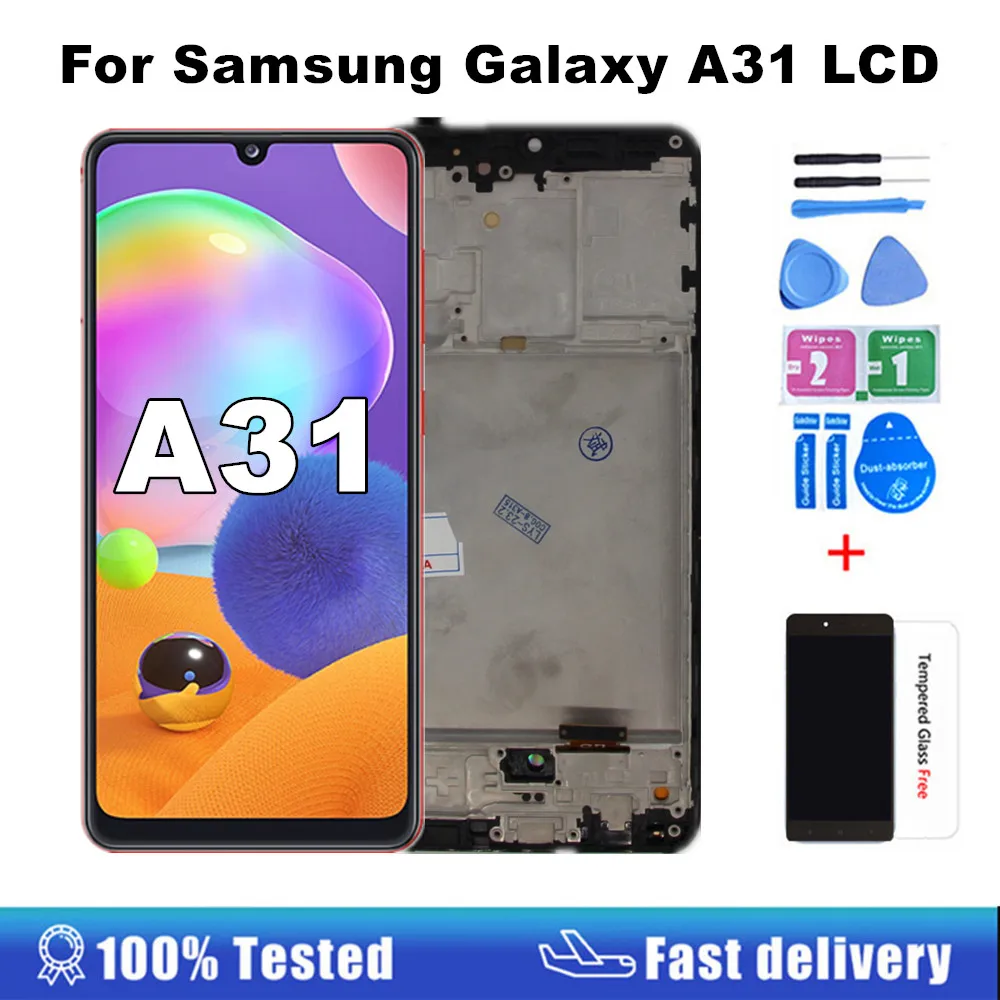 A31-Super-AMOLED-A315-A315F-LCD-For-Samsung-Galaxy-A31-LCD-With-Frame ...