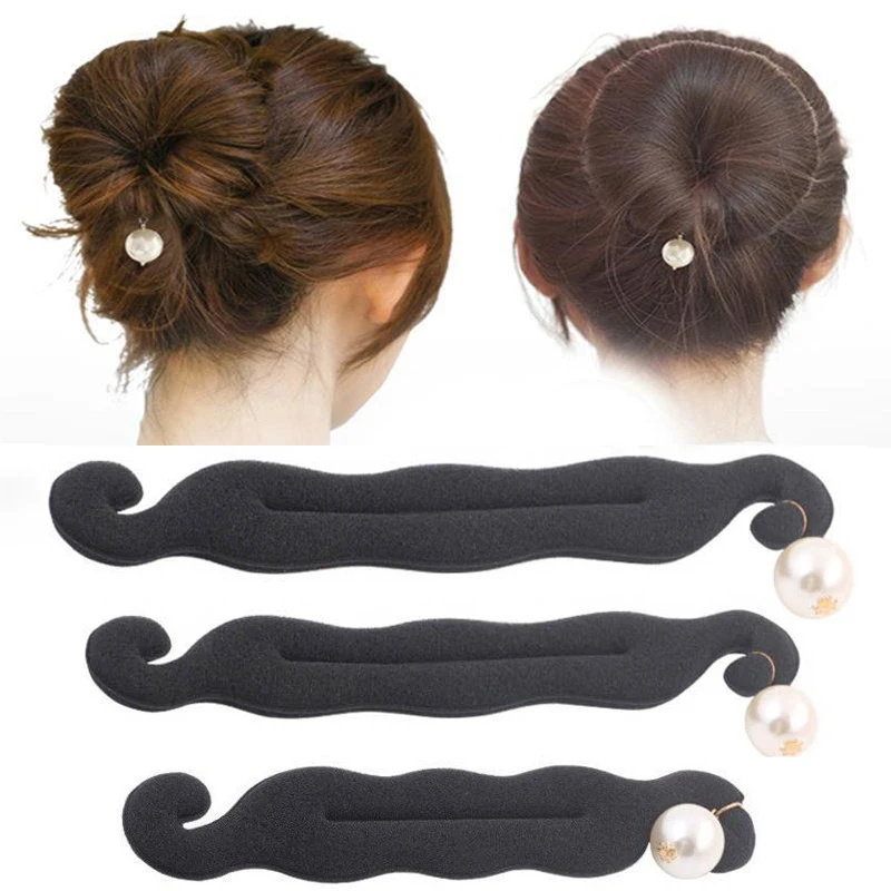 Simply-Bun-Hairstyle-Woman-Braiding-Hair-Ball-Head-Hair-Tool-Sponge ...