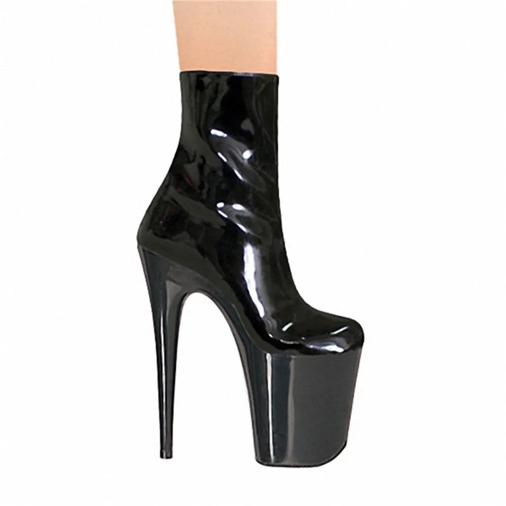 8 Inch Sexy Ankle Boots 20cm High-Heeled Shoes Crystal Boots Platform ...