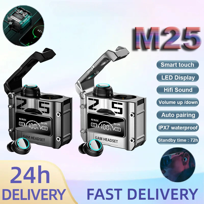 TWS-Original-M25-Wireless-Headphones-Earphones-Bluetooth-Touch-Control ...