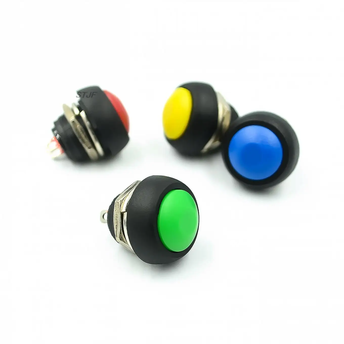 10PCS/LOT 12mm Waterproof Momentary Push button Switch OFF-(ON) Self ...