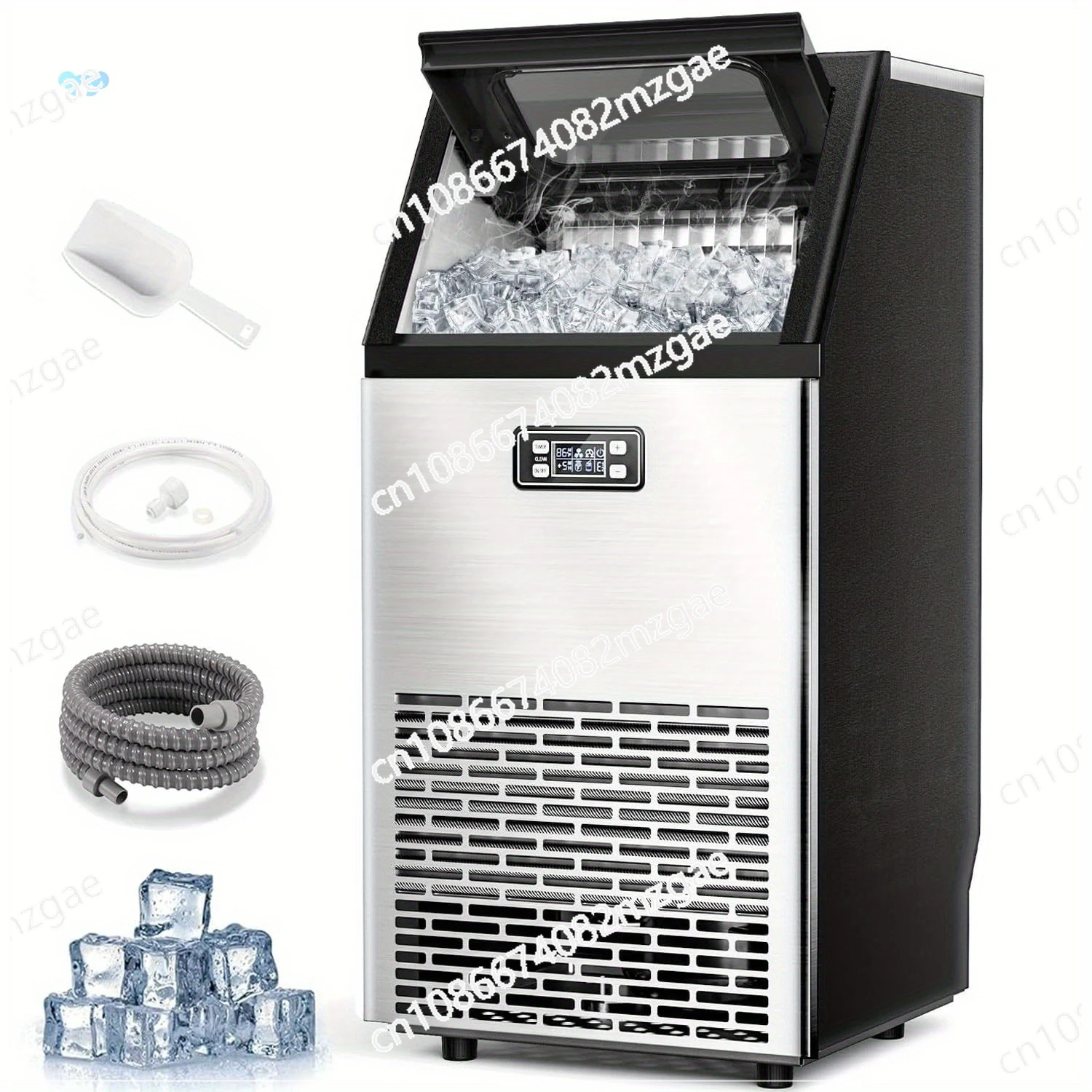 Máquina de gelo comercial Stains Steel 100 lbs/24H - AliExpress 15