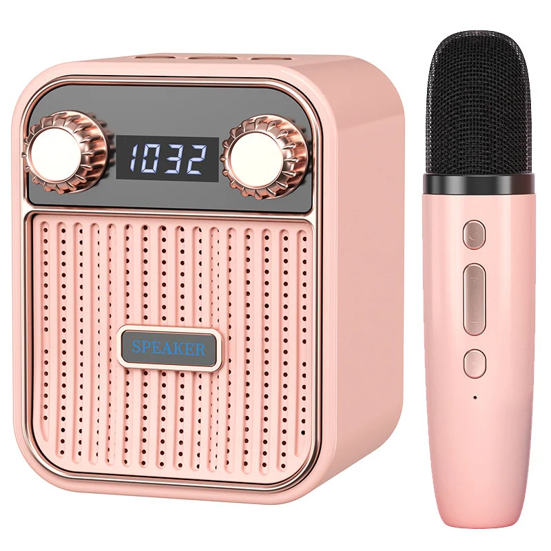 Mini Karaoke Machine for Kids Adults with Fm Radio Portable Bluetooth ...