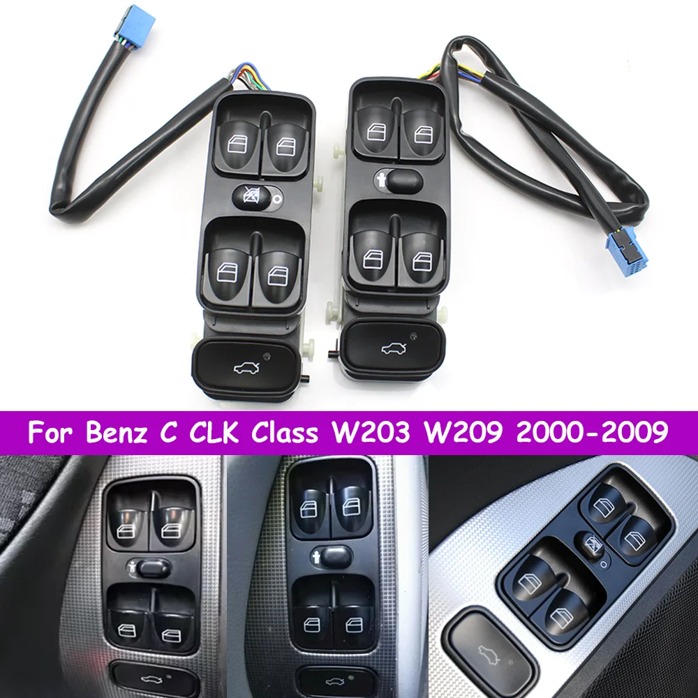W203 W209 Car Interior Power Master Window Switch Regulator For ...