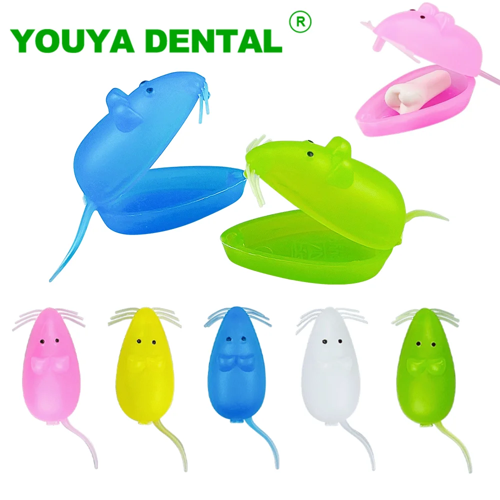 50pcs-Baby-Tooth-Box-Plastic-Kids-Milk-Teeth-Case-Mouse-Shape-Save ...