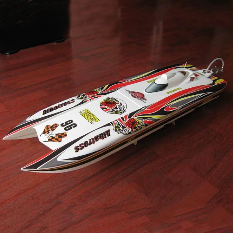 Remote-Control-Electric-Cat-Boat-Model-Catamaran-Single-Paddle-RC-Speed ...
