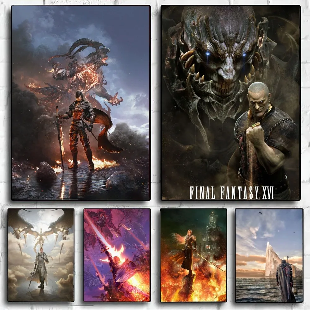 Class-Final-Fantasy-XVI-Poster-No-Framed-Poster-Kraft-Club-Bar-Paper ...