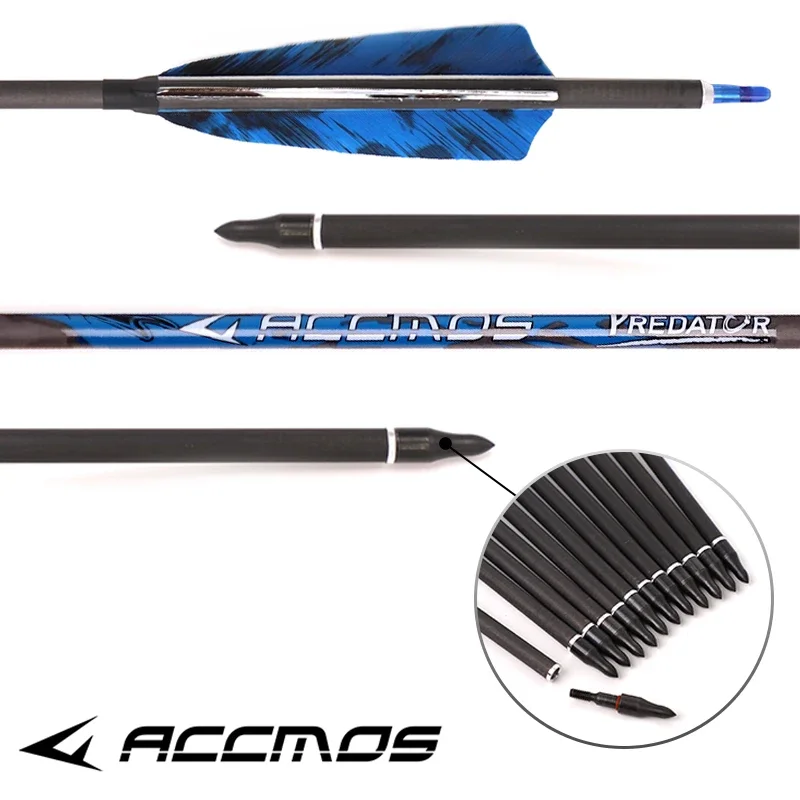 ACCMOS-Archery-Pure-Carbon-Complete-arrow-32inch-ID-6-2MM-Spine-250-800 ...