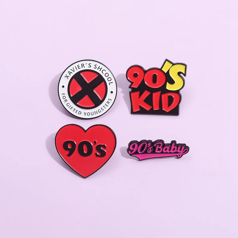 Red-Heart-90s-Baby-Funny-Enamel-Pin-Retro-Vintage-90s-Kids-Cartoon ...