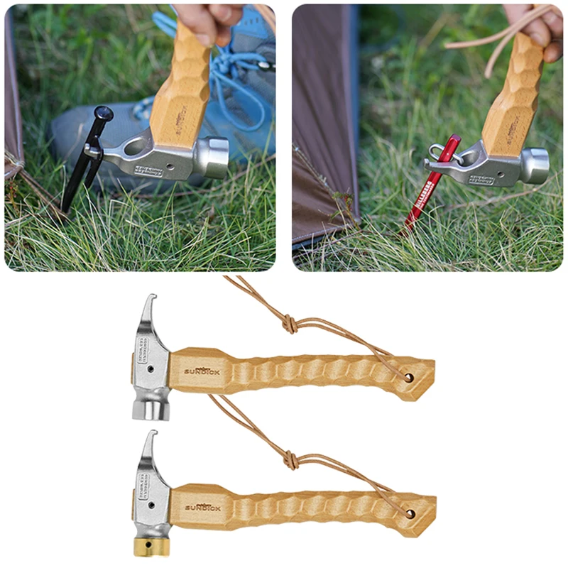SUNDICK Camp Canopy Pegs Puller Extractor Beech Handle Canopy Tents ...
