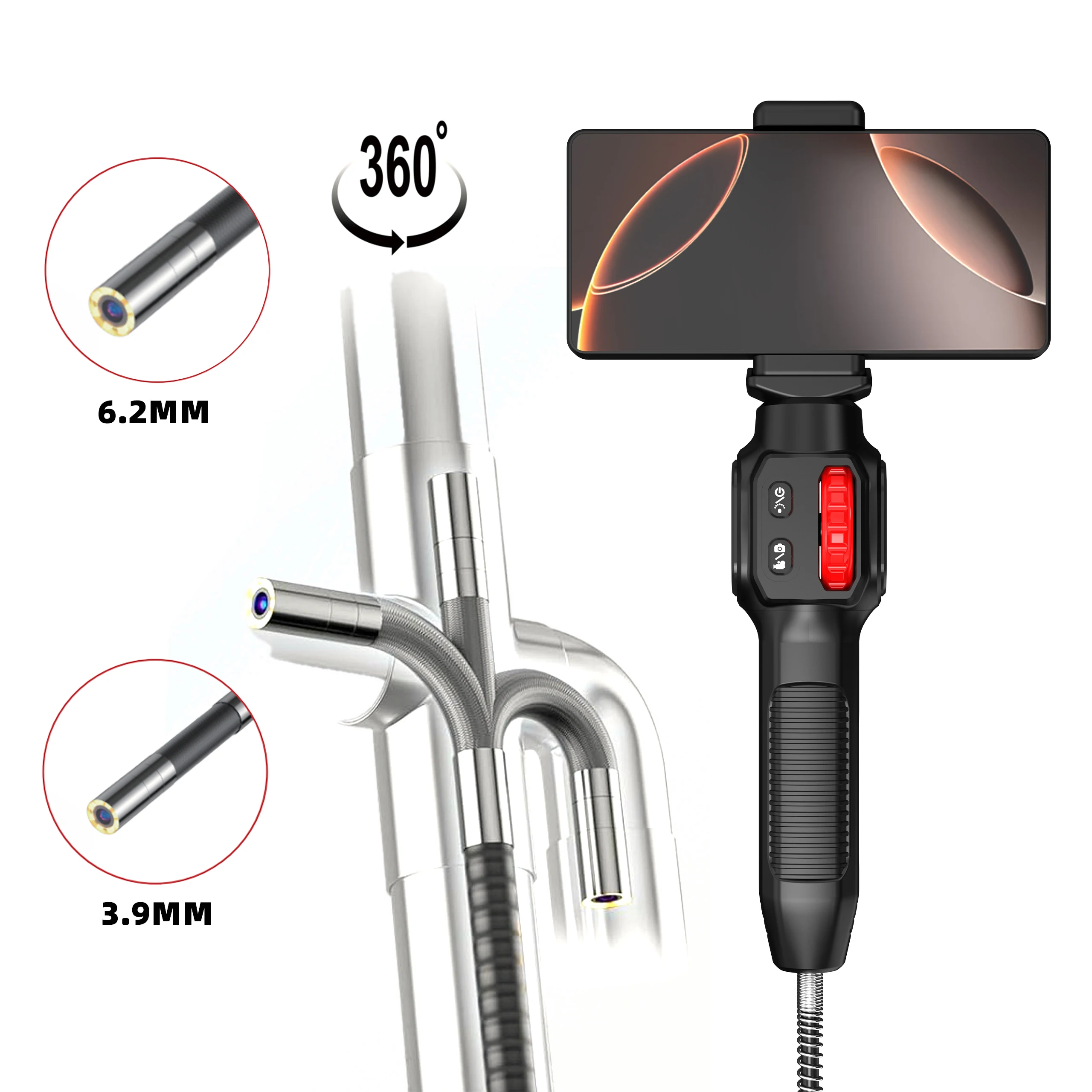 Industrial Articulated Automotive Endoscopic Endoscope Boroscope ...