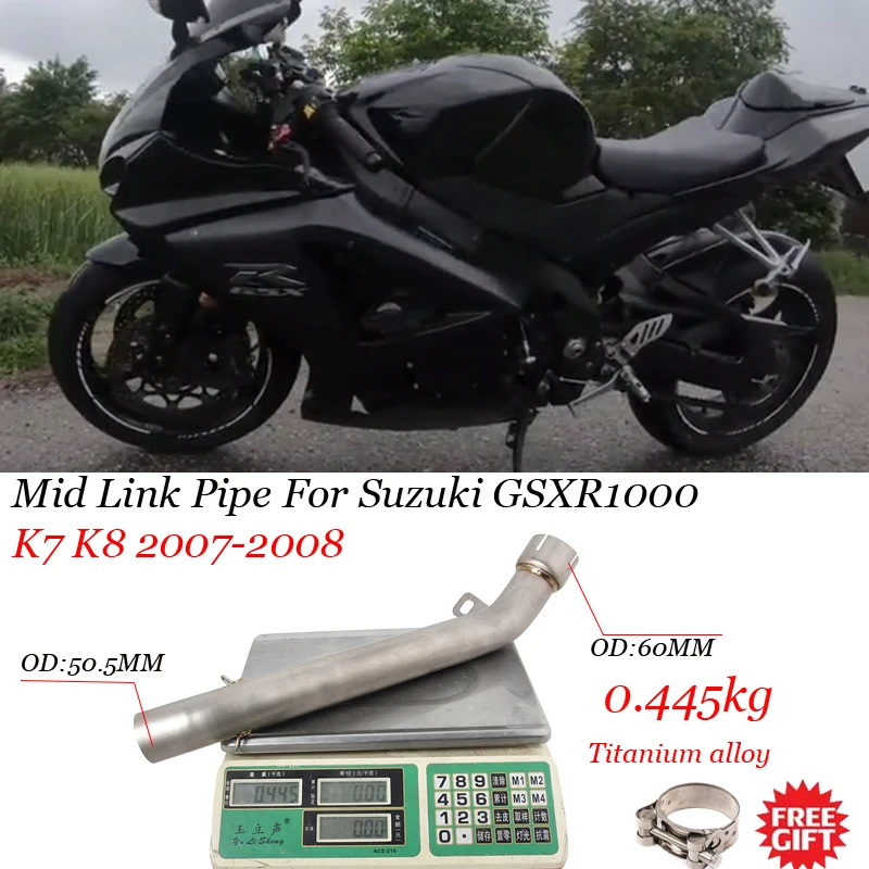 For Suzuki Gsxr1000 Gsx-r1000 Gsxr 1000 K7 K8 2007 2008 Motorcycle Exhaus Muffler Middle ...