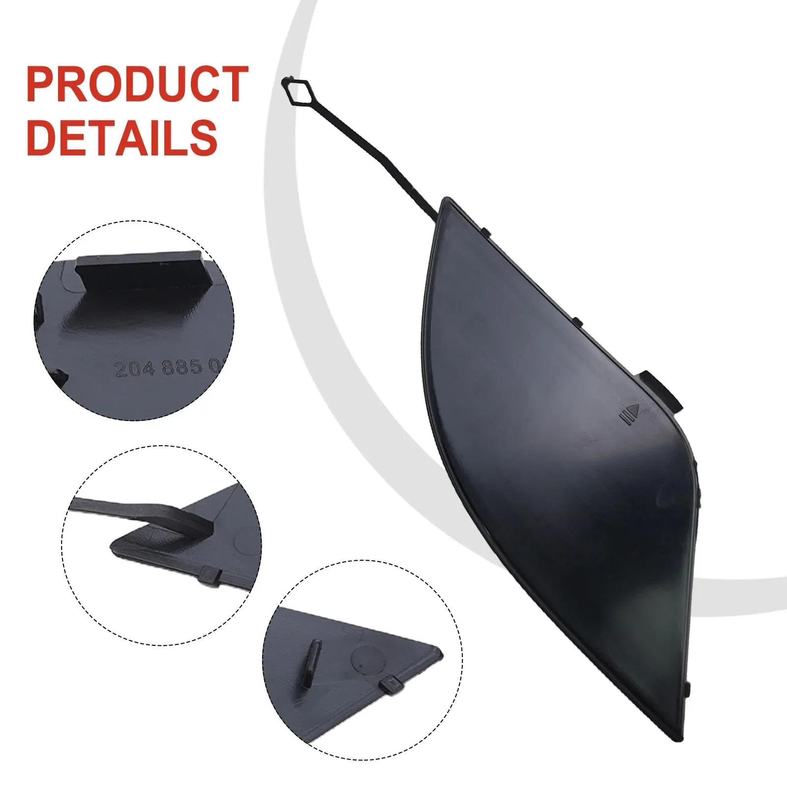 Car Rear Bumper Tow Hook Cover Eye Cap Black Accessories For Mercedes ...