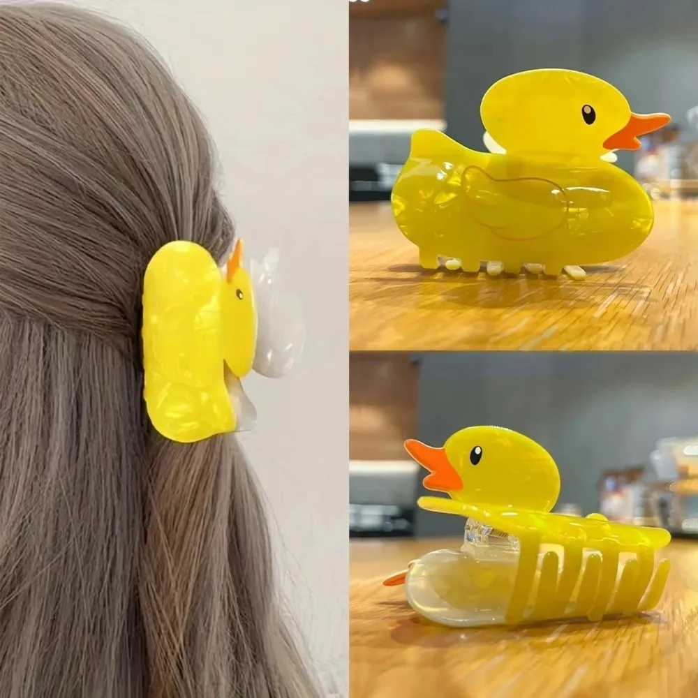 Cute Hair Accessories Yellow Duck Hair Clips Hair Styling Accessories ...