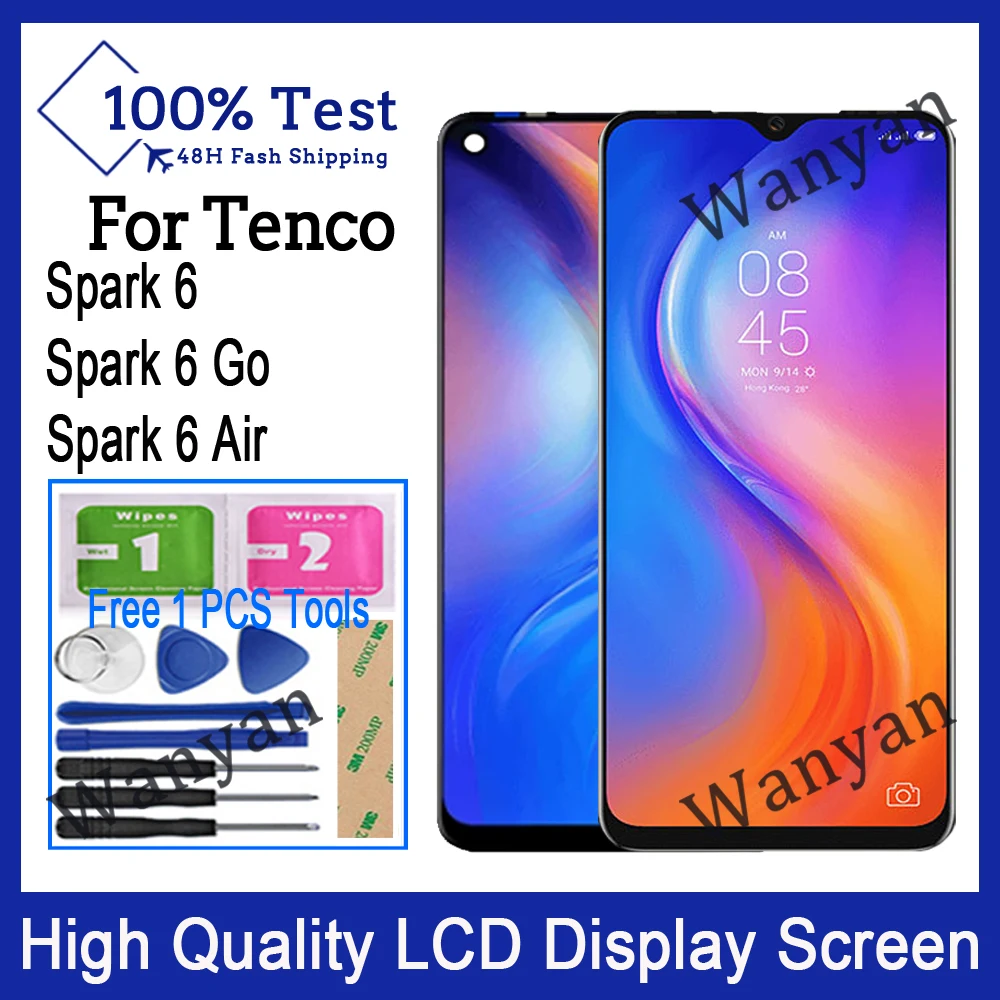 Original Para Tecno Faísca 6 KE7 Faísca 6 Ir KE5j KE5k Faísca 6 Ar KE6 ...