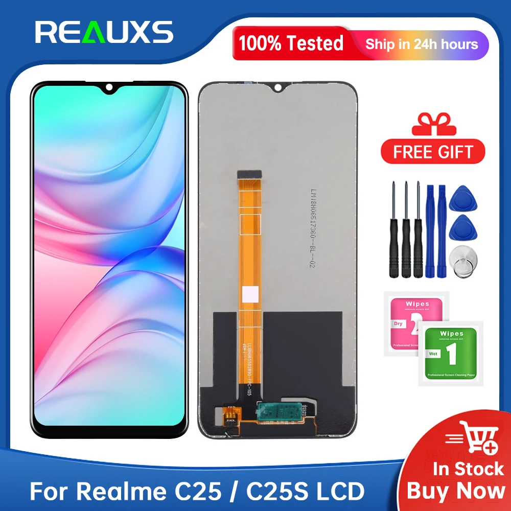 6.5" Original for Realme C25 C25S LCD Display Touch Screen Digitizer ...