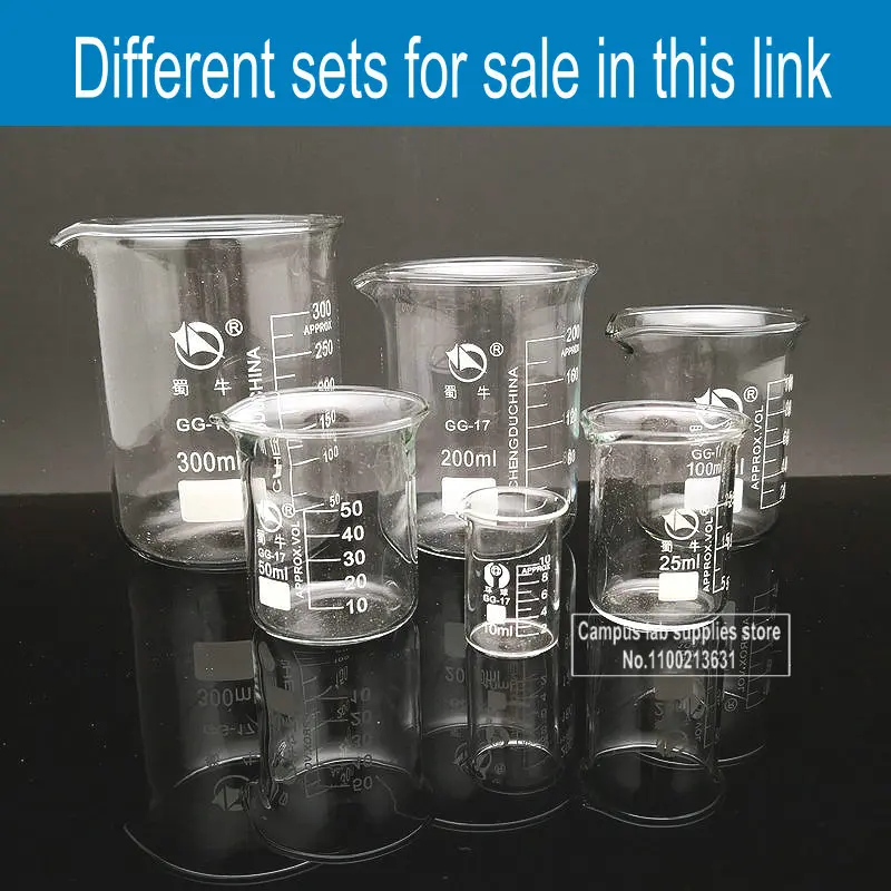 Different-Sets-Lab-Heat-resist-Scaled-Measuring-Cup-Borosilicate-Glass ...