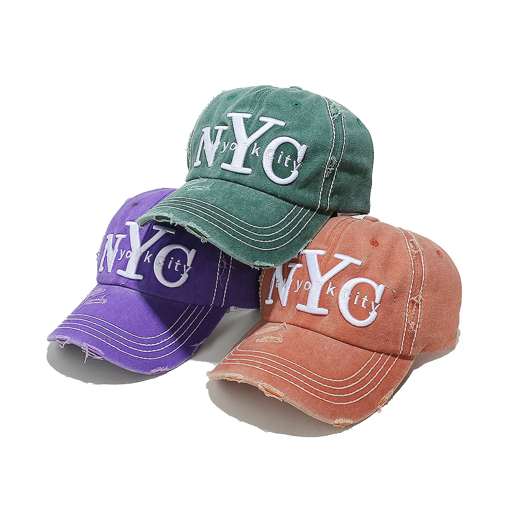 Baseball Cap New York City Embroidered Adjustable Breathable Cotton ...