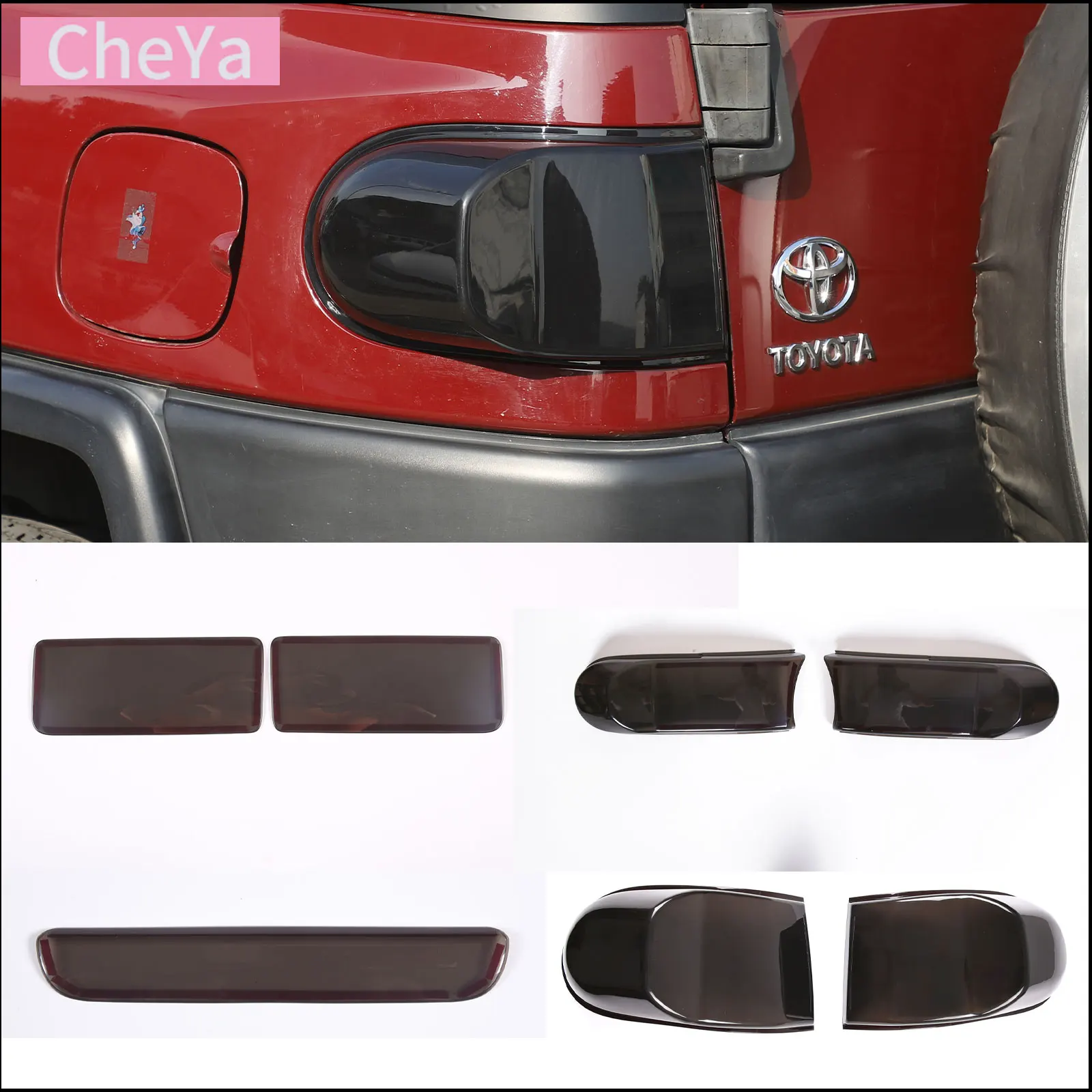 For Toyota FJ Cruiser 2007-21 Car Front and Rear Headlight Blackened ...