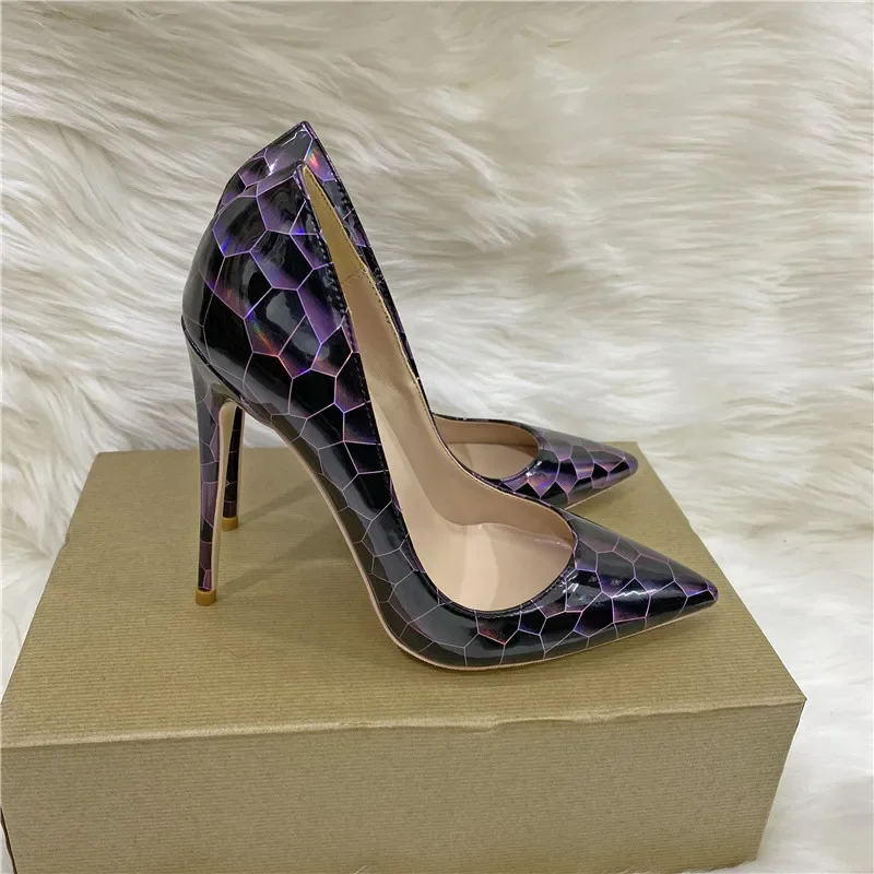 Stone-Pattern-High-Heels-Magic-Color-Fashion-Party-Dress-Shoes-12CM ...