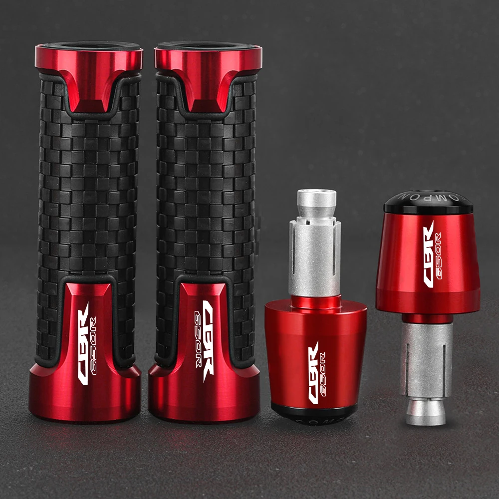 22MM Motorcycle Handlebar Grips Handle Bar Cap End Plugs FOR Honda CBR ...