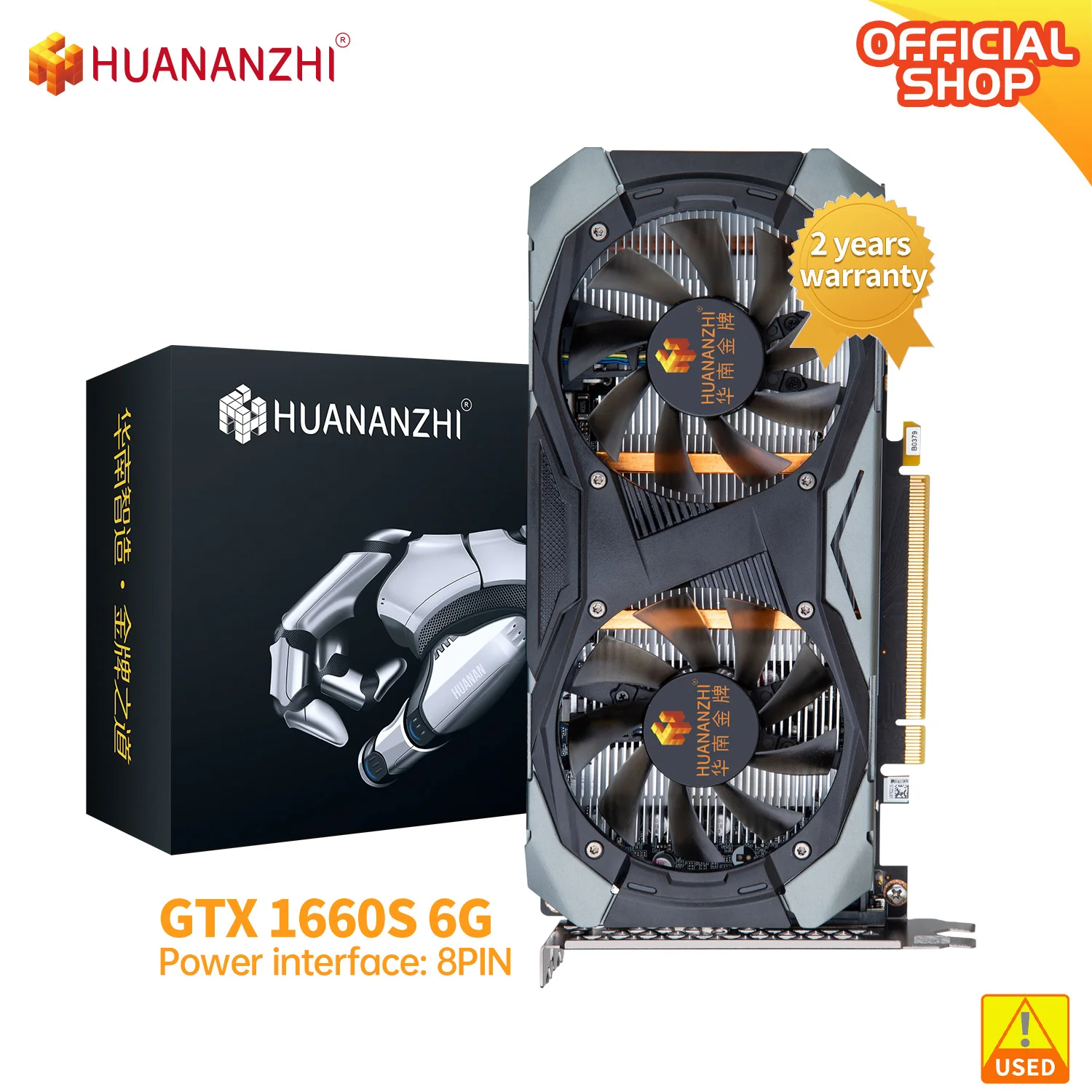 HUANANZHI tarjeta gráfica GTX 1660 Super 6G, 192Bit GDDR6, tarjeta de ...