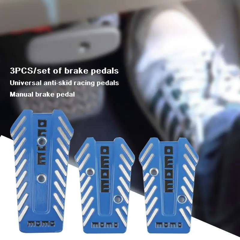 3PCS/Set of Brake Pedal Universal Non Slip Car Racing Pedals Manual ...