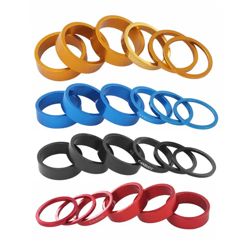 6-12Pcs-Bike-Fork-Washer-Stem-Spacers-Aluminum-Alloy-Bicycle-Headset ...