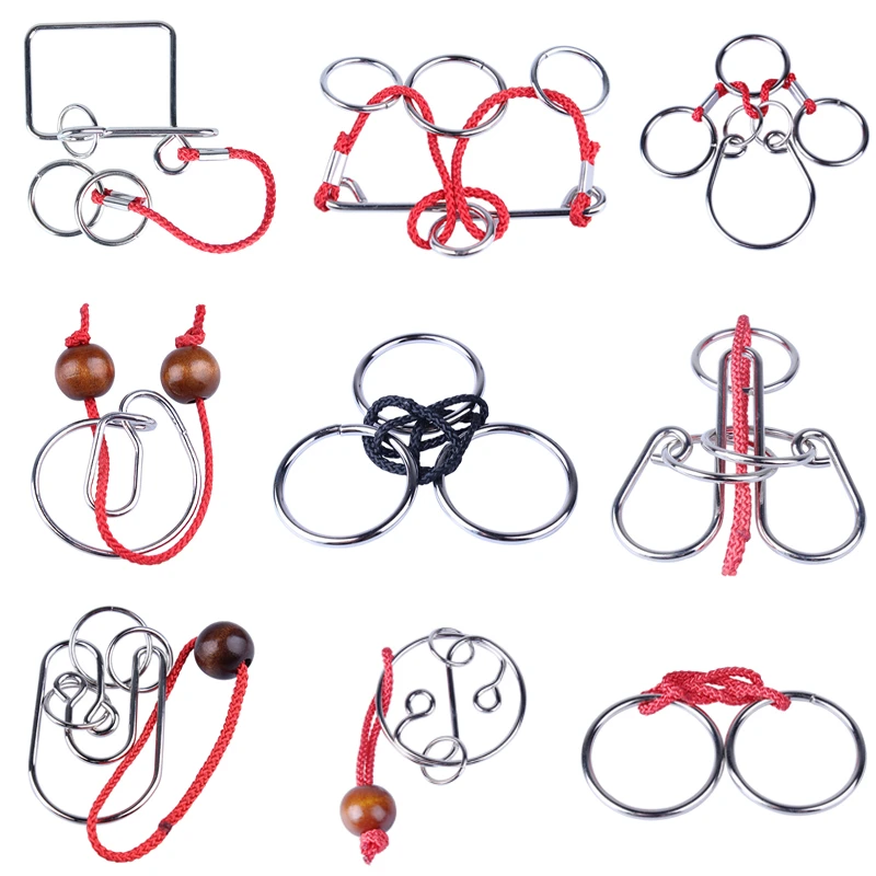 3D Metal Puzzle IQ Mind Brain Teaser Intelligence Buckle Interlock ...