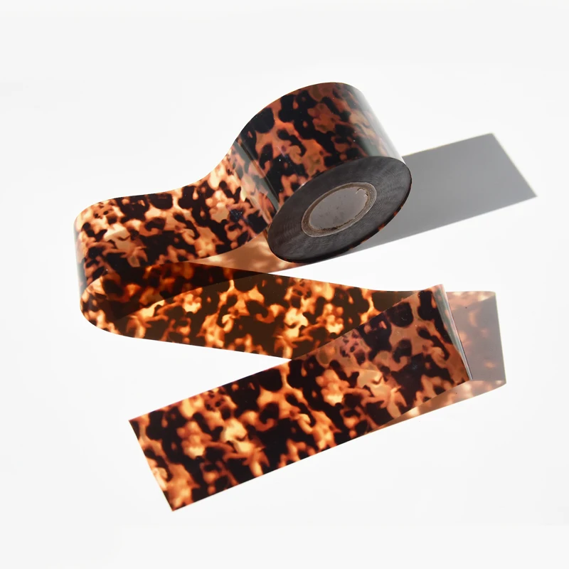 1roll 100M*4CM Tortoiseshell Nail Foils Amber Design Translucent ...