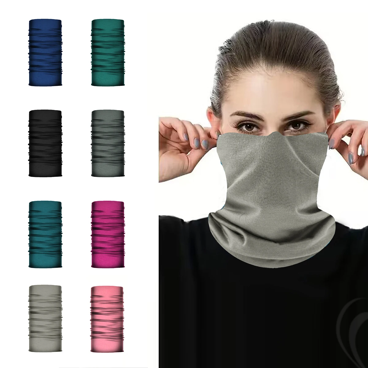 Cycling Face Cover Mask Ice Silk Anti UV Scarf Headband Bandana Anti UV ...