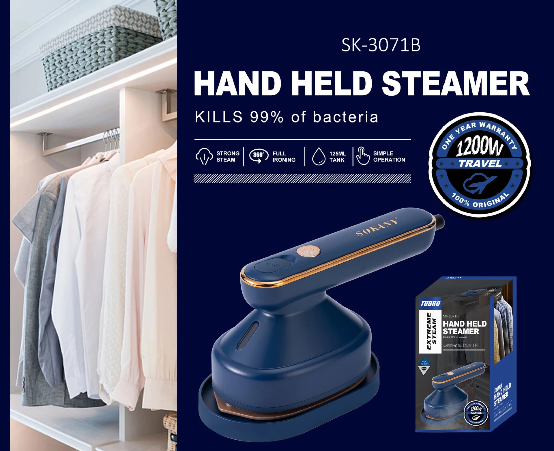 SK-3071-Multi-function-Handheld-Steam-Iron-3Color-1200W-125ML-Household ...