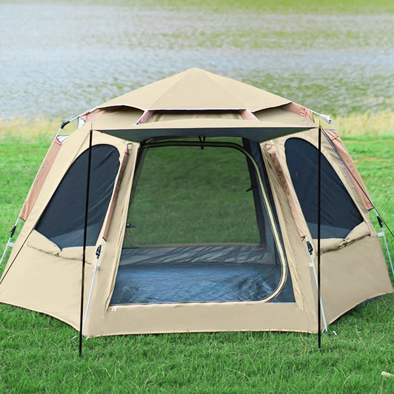 5-8-Person-Outdoor-hexagon-tent-Beach-Quick-Open-Folding-Camping ...