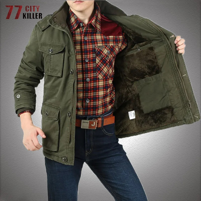 Winter Parka Casual Military | Military Parka Fleece Male | Military ...