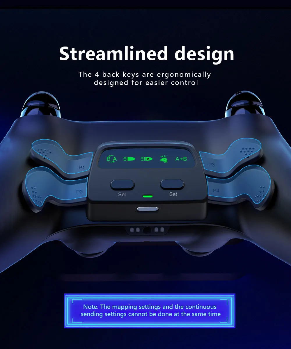 4 Back Button Attachment For PS5 Controller Paddles Programmable User ...