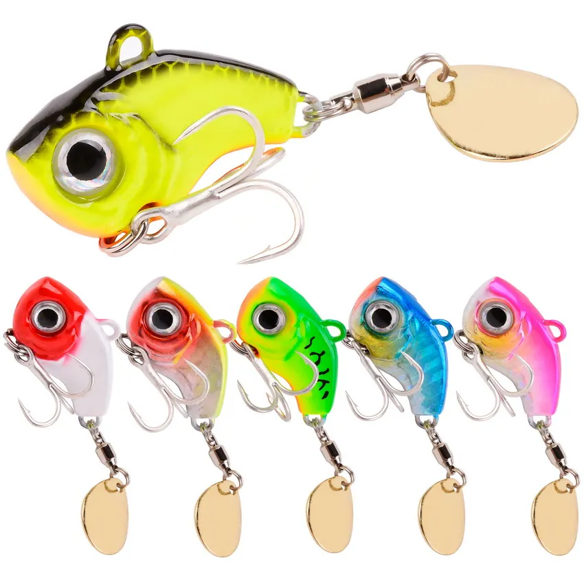 1PCS Rotating Metal VIB Vibration Bait Spinner Spoon Fishing Lures 5g ...