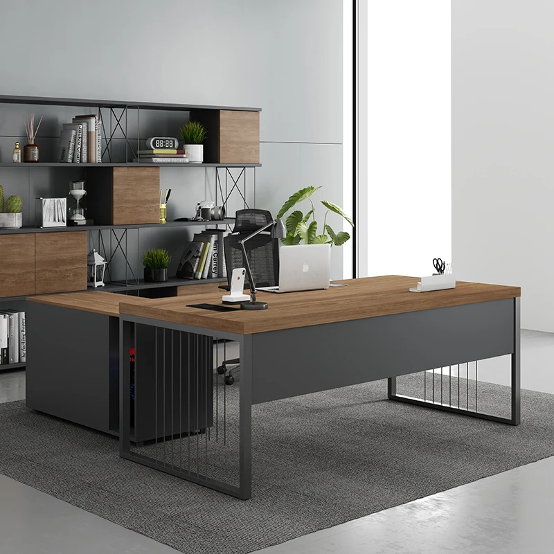 Simplicity-Combination-Office-Desks-Boss-Modern-Charge-Computer-Office ...