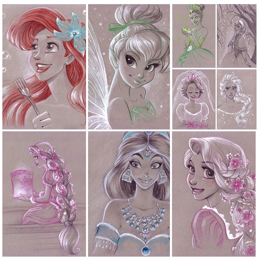 Disney Princesses Pencil Drawings