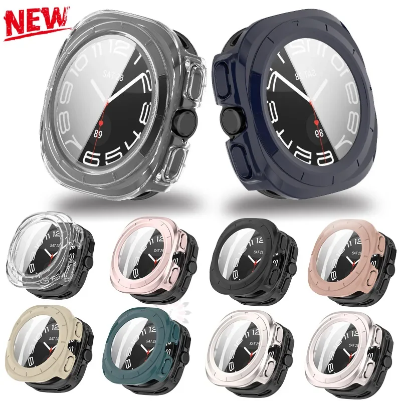 Case for Samsung Galaxy Watch Ultra 47mm accessories Tempered Glass ...