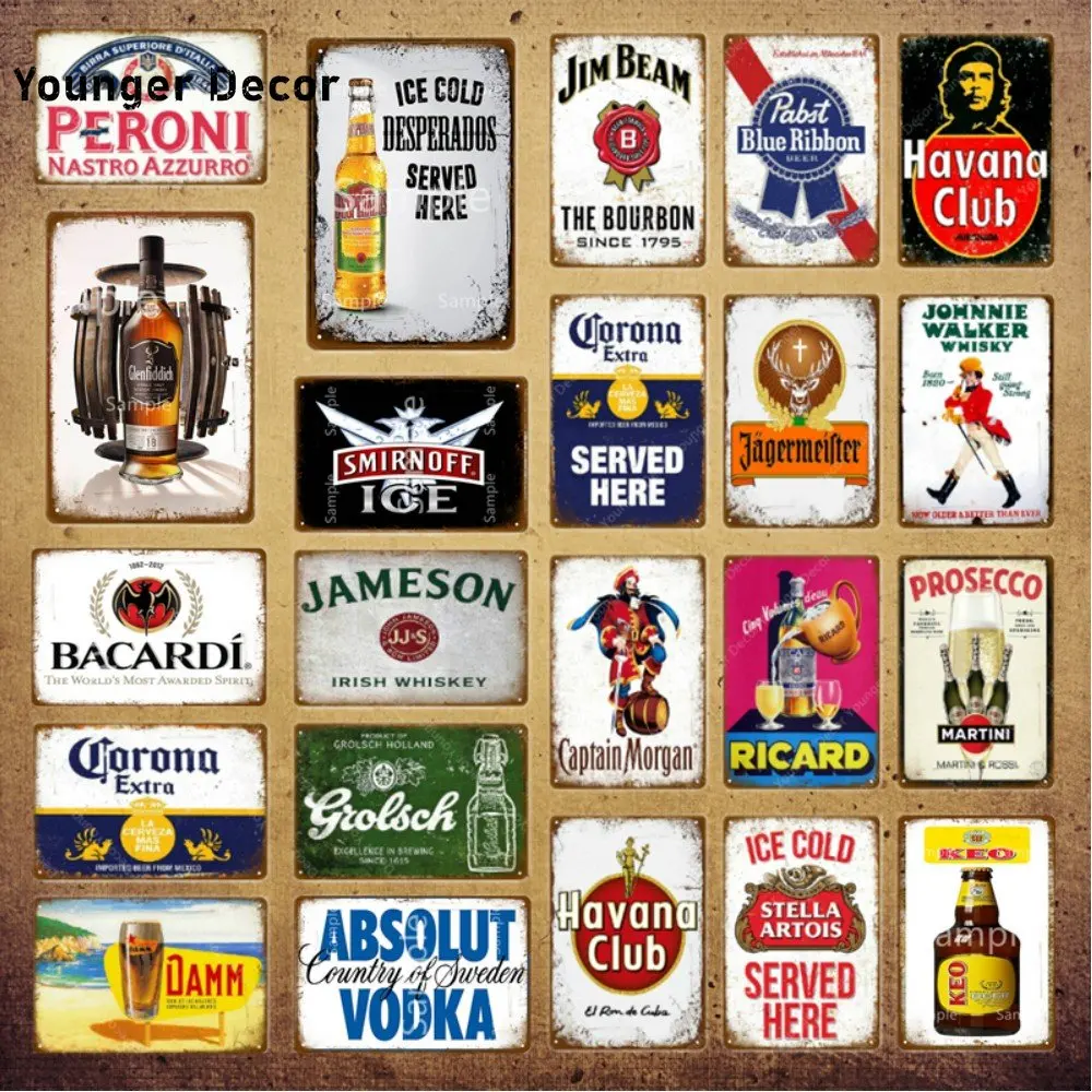 Keep Calm Drink Beer Wine Metal Poster Whiskey Plaque Vintage Tin Sign ...